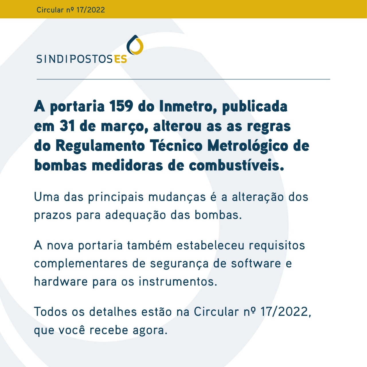 CI 17 – Portaria INMETRO nº. 159 de 31/03/2022.